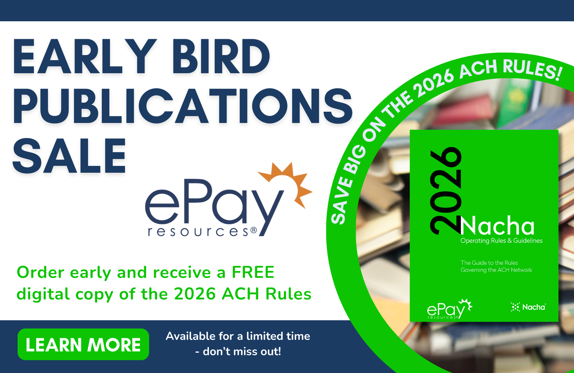 Early Bird Publications Sale Ends 12/12